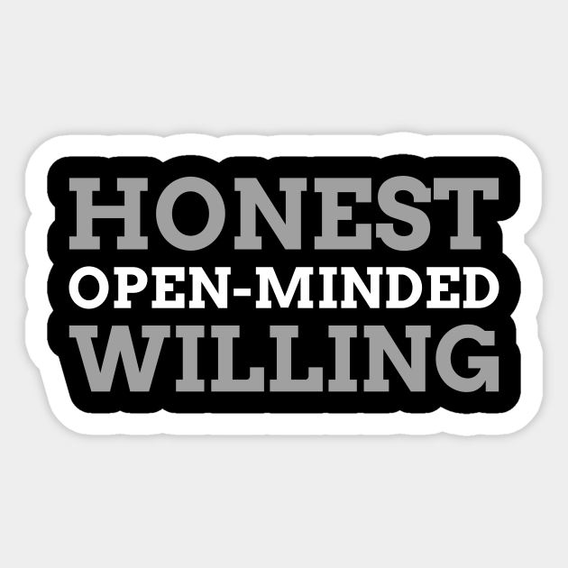 Honesty Open Mindedness Willingness Alcoholic Alcoholics Anonymous